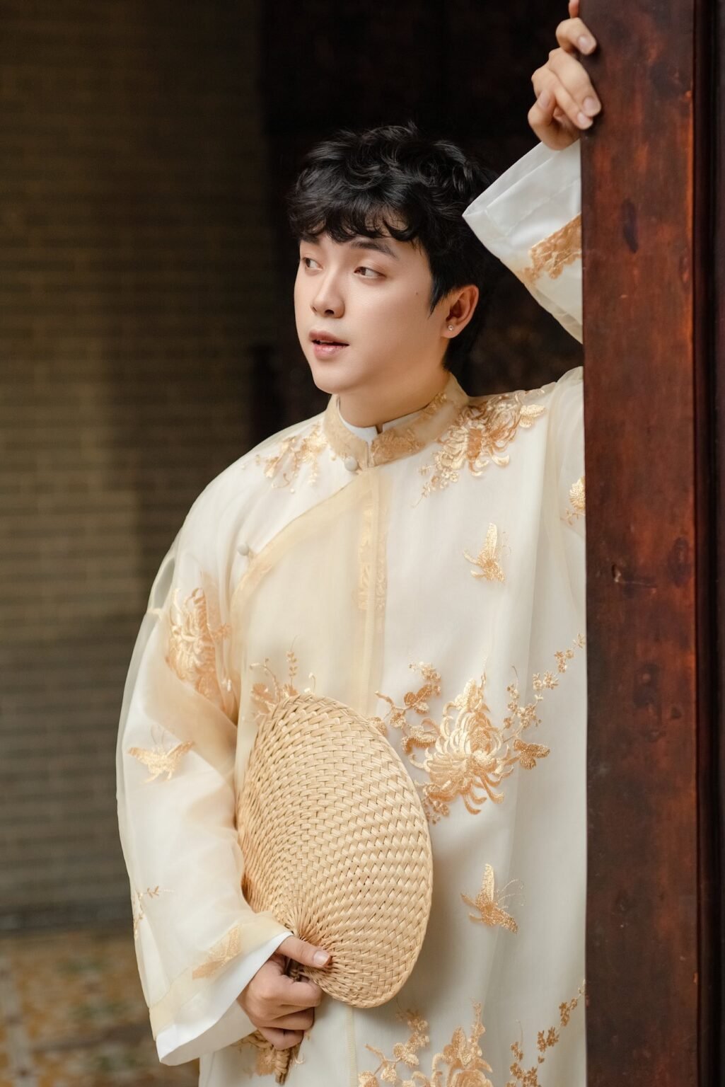 Cho Thuê Áo Dài Nam Hoa Cúc Voan 2 Lớp OAO (Có Bigsize) | Tiệm Nhà Bông